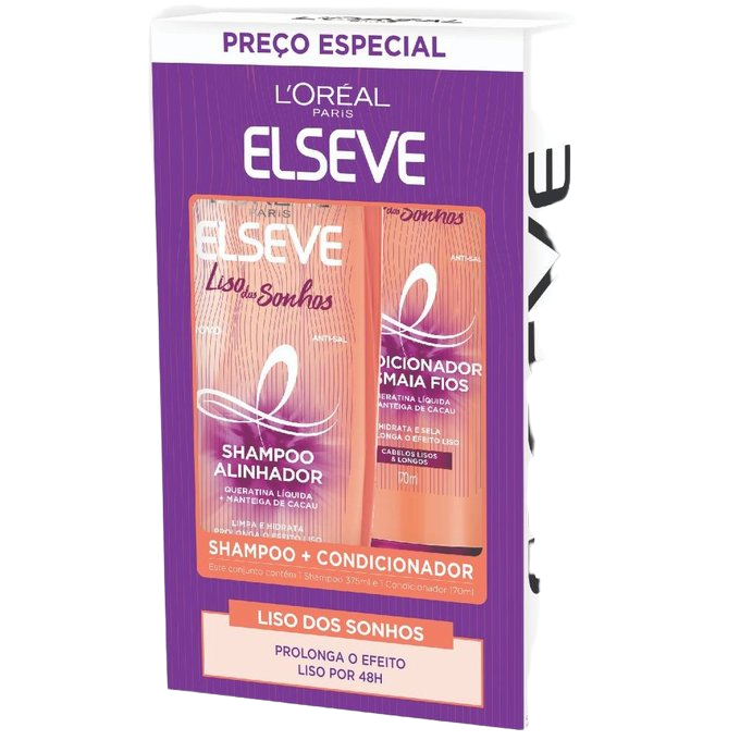 KIT SH.375+CD.170ML ELSEVE LISO DOS SONHOS – Novo Horizonte Distribuidora